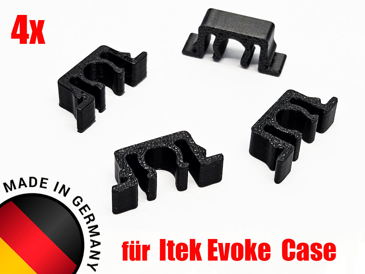 4x Halteclip Halterung Clip passend für Itek Evoke Seitenblende – 3D-Scale