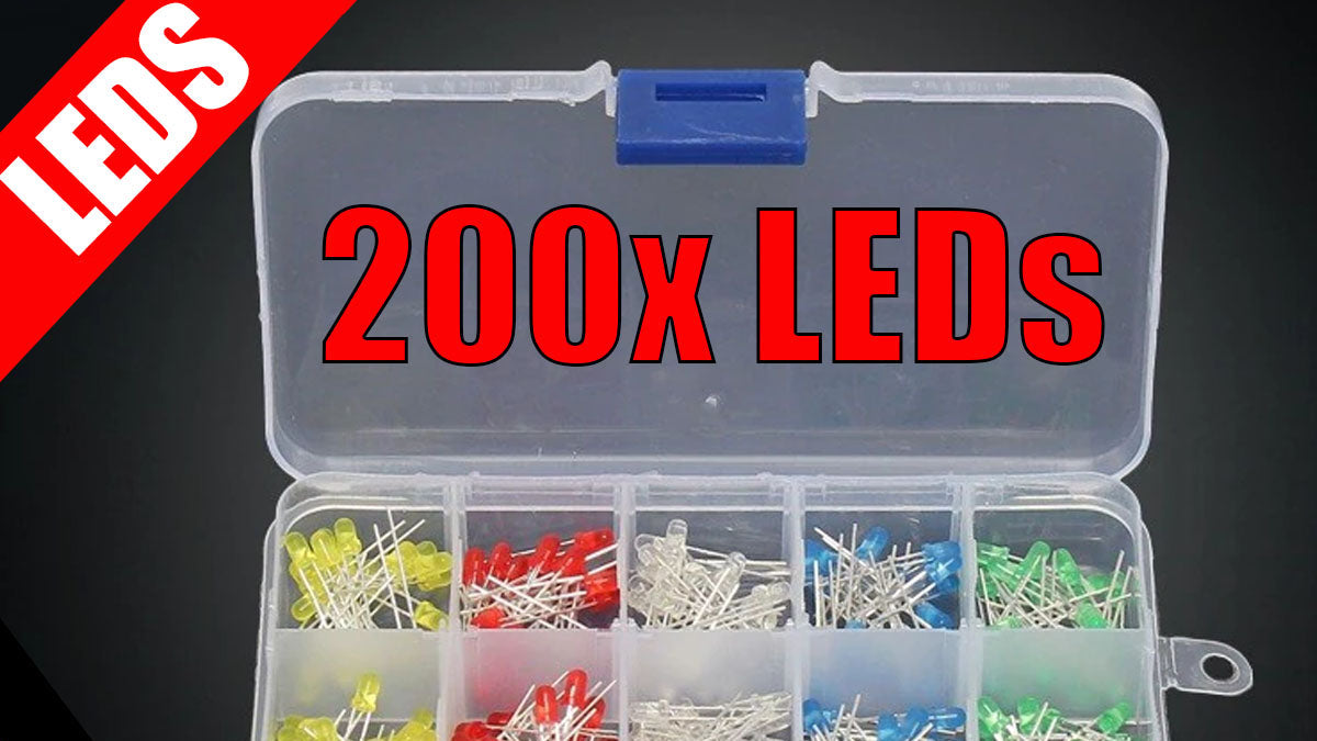 200x LED Sortiment 3mm - viele Farben diffus – 3D-Scale