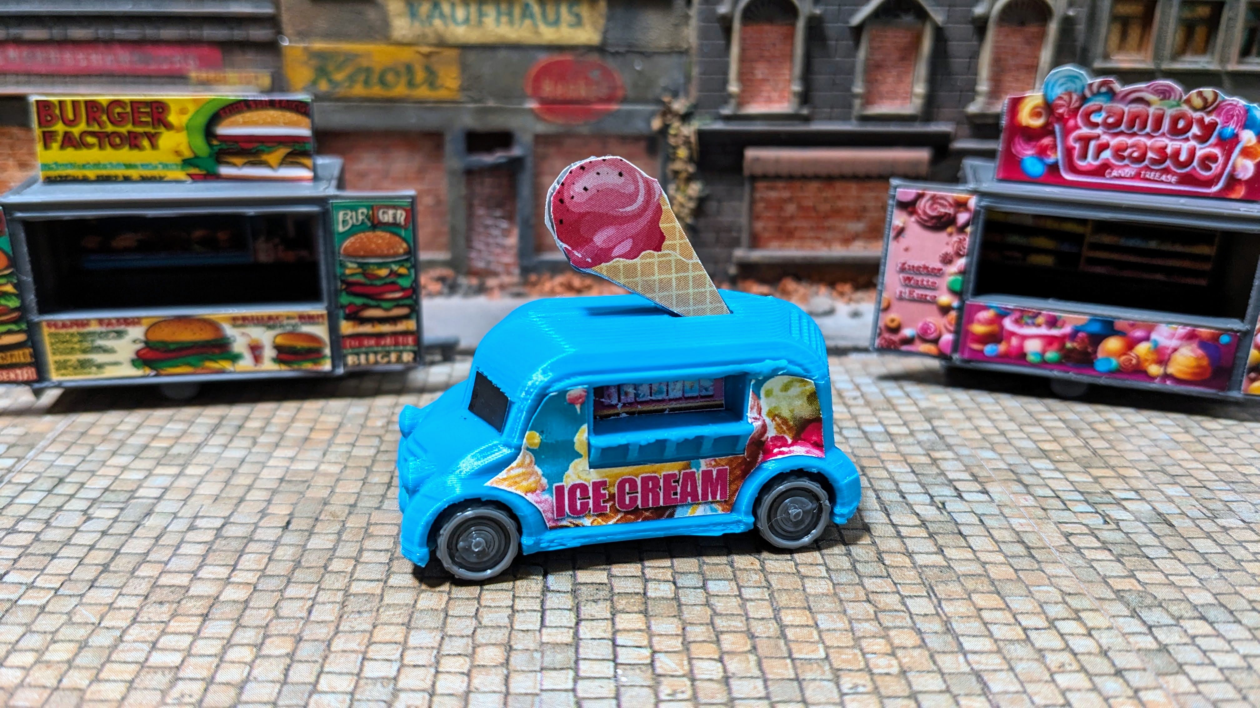 Eiswagen "Ice Cream" Kirmes Eisbude Eisstand Foodtruck – 3D-Scale