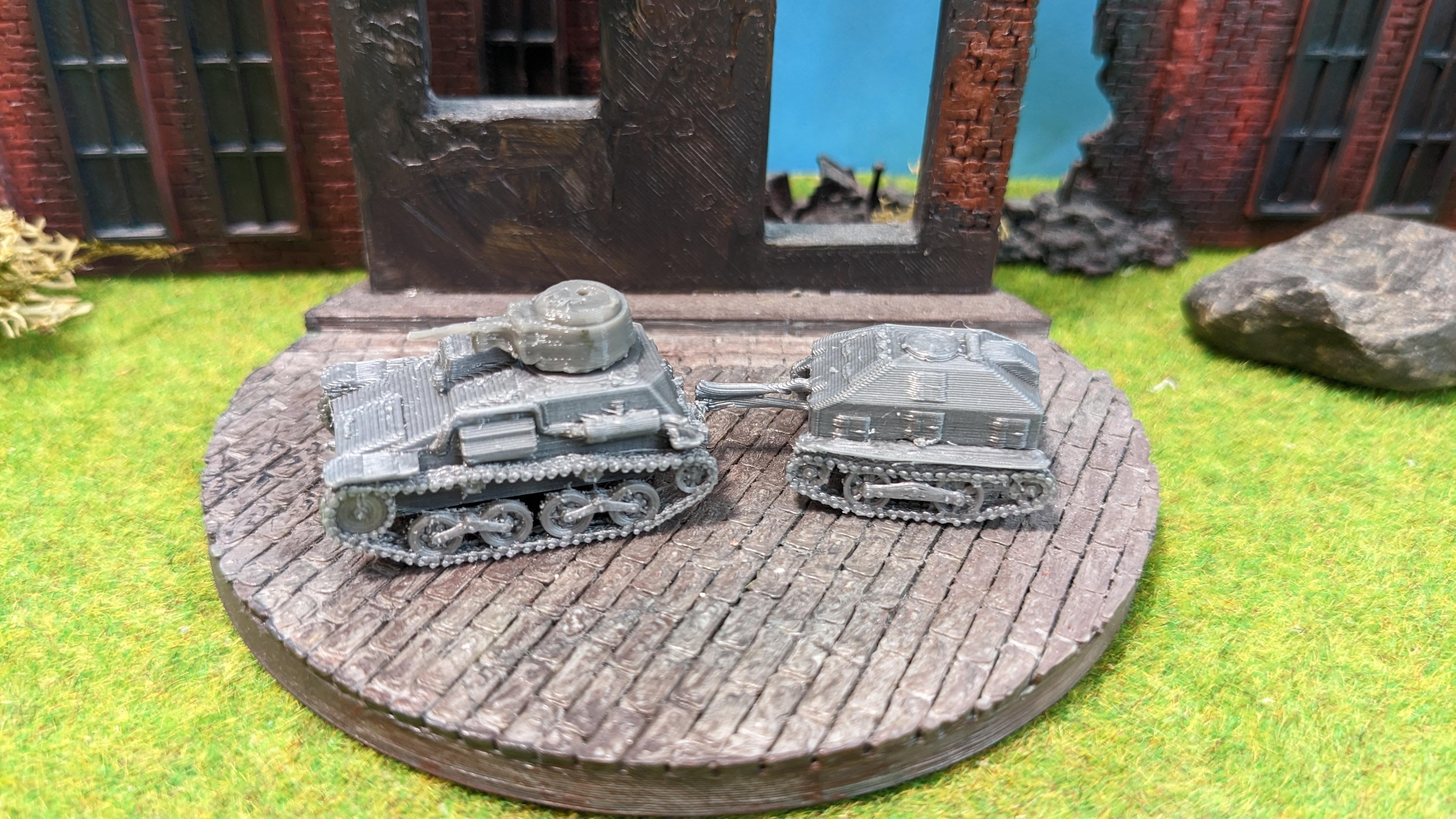 Type 94 TK Japanische Tankette inkl. Treibstofftrailer – 3D-Scale