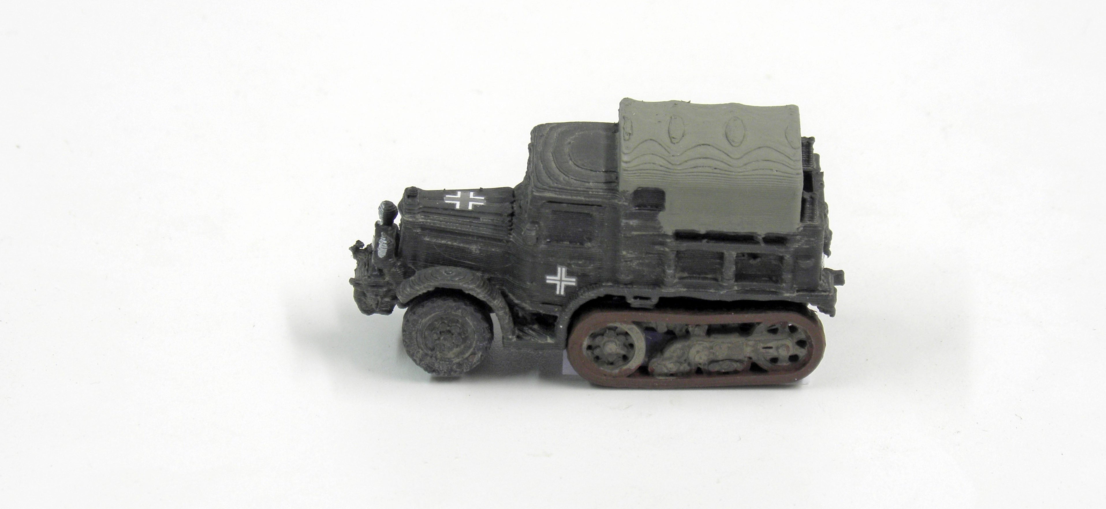 Wehrmacht UNIC P107 AFN Halbkettenfahrzeug – 3D-Scale